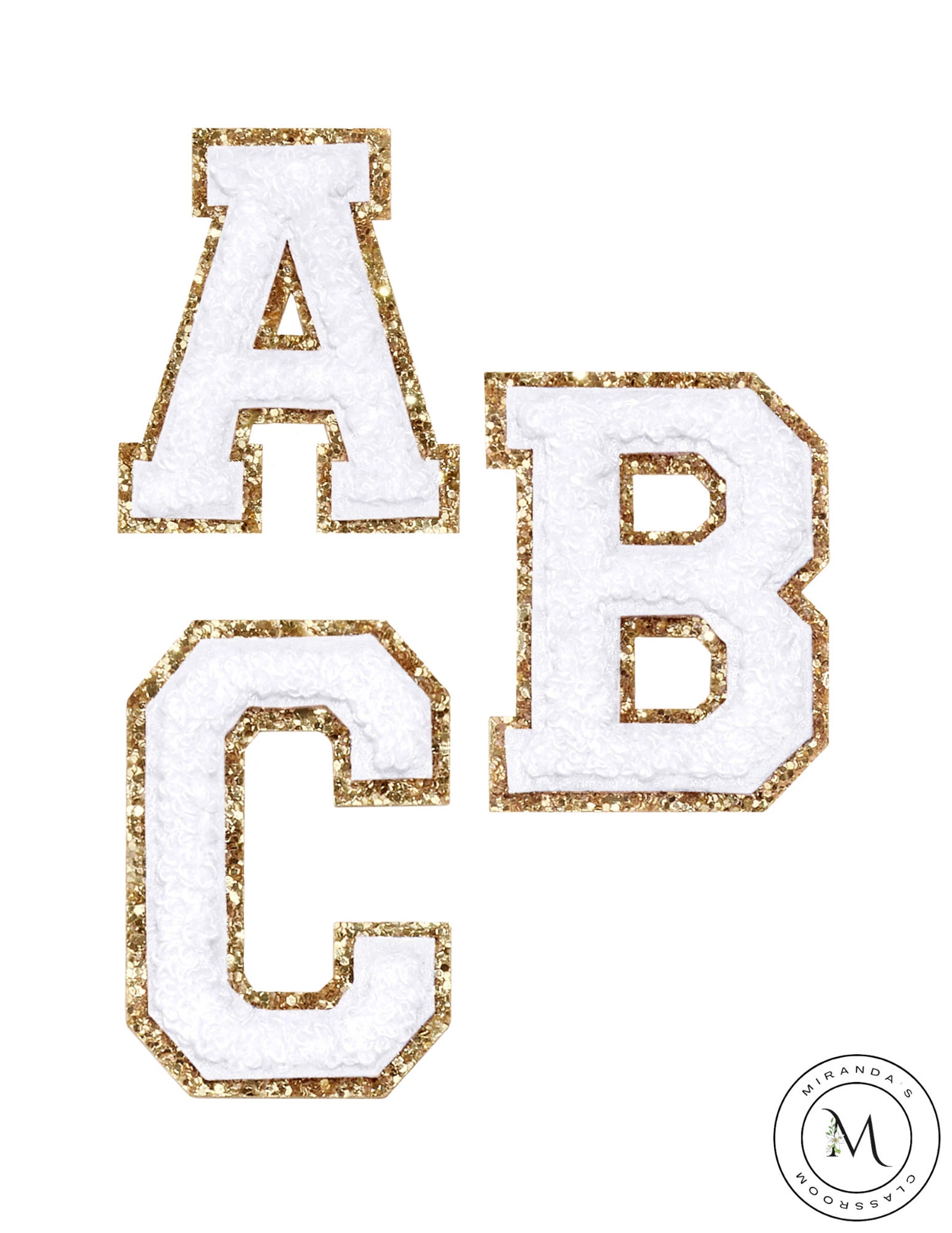 White Chenille Letters Downloadable - Etsy