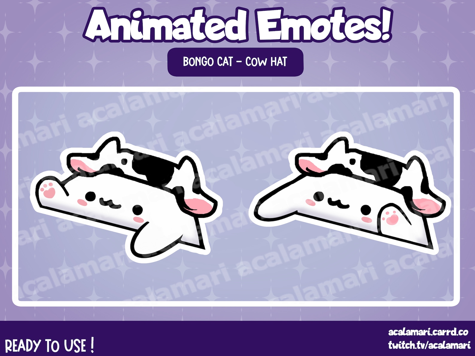 ANIMATED Bongo Cat Meme Cow Hat Twitch / Discord / Youtube / Community ...