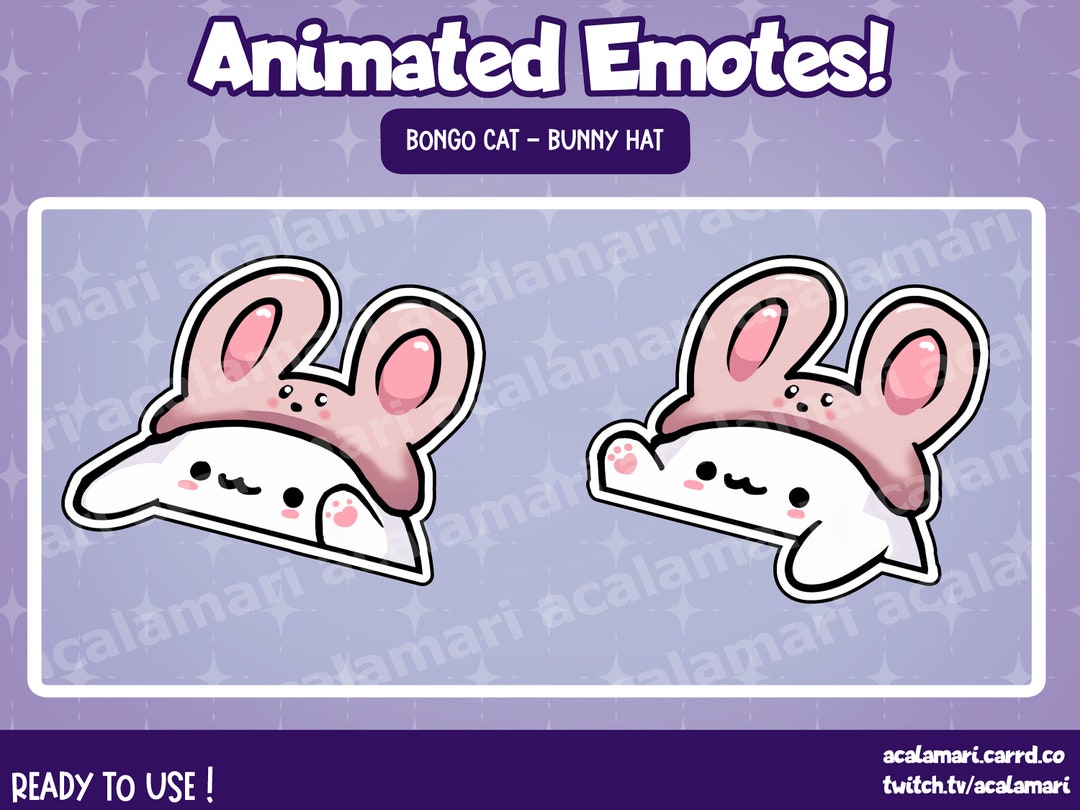 ANIMATED Bongo Cat Meme Bunny Hat Twitch / Discord / Youtube ...
