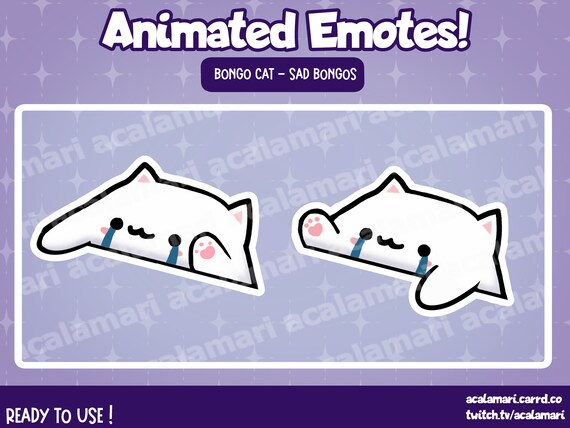 ANIMATED Bongo Cat Meme Sad Cat Twitch / Discord / Youtube / - Etsy