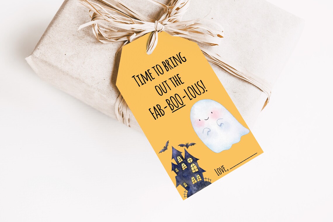 Editable Halloween Tags Printable Halloween Goody Bag Tag Treat Bag ...