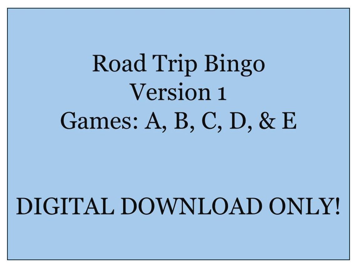 Road Trip Bingo Bundle: All 50 States Games (digital Download) - Etsy