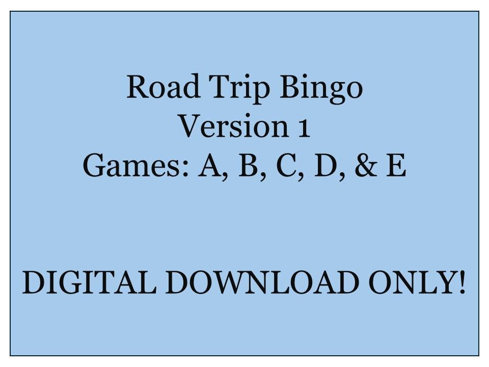 Road Trip Bingo Bundle: All 50 States Games (digital Download) - Etsy