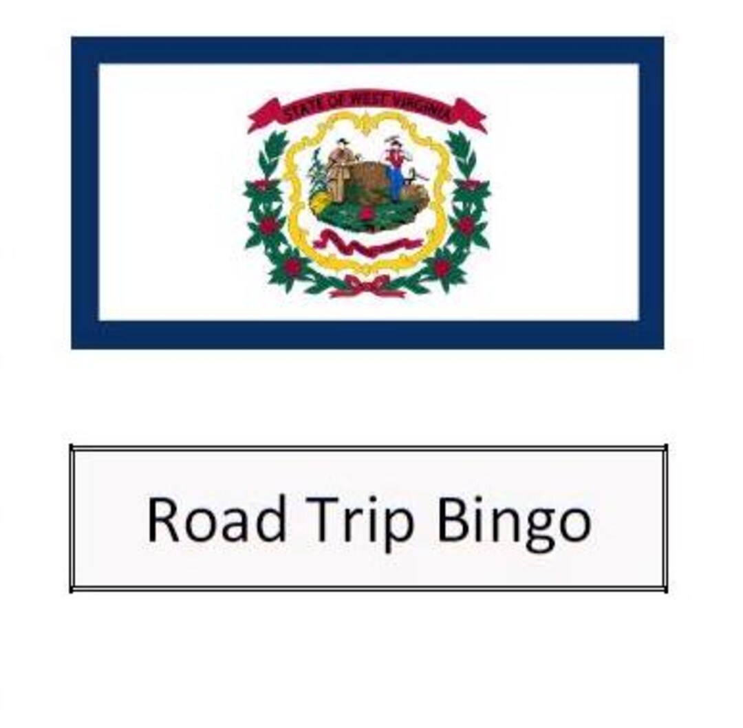 West Virginia Road Trip Bingo | Car Games | Travel Game| Boredom Buster ...