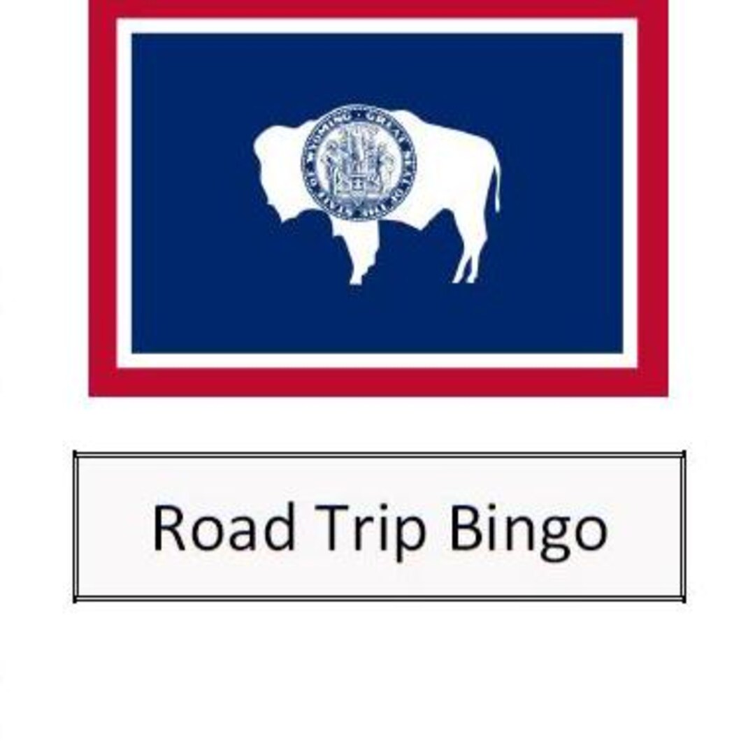 Wyoming Road Trip Bingo | Car Games | Travel Game | Family Fun Time ...
