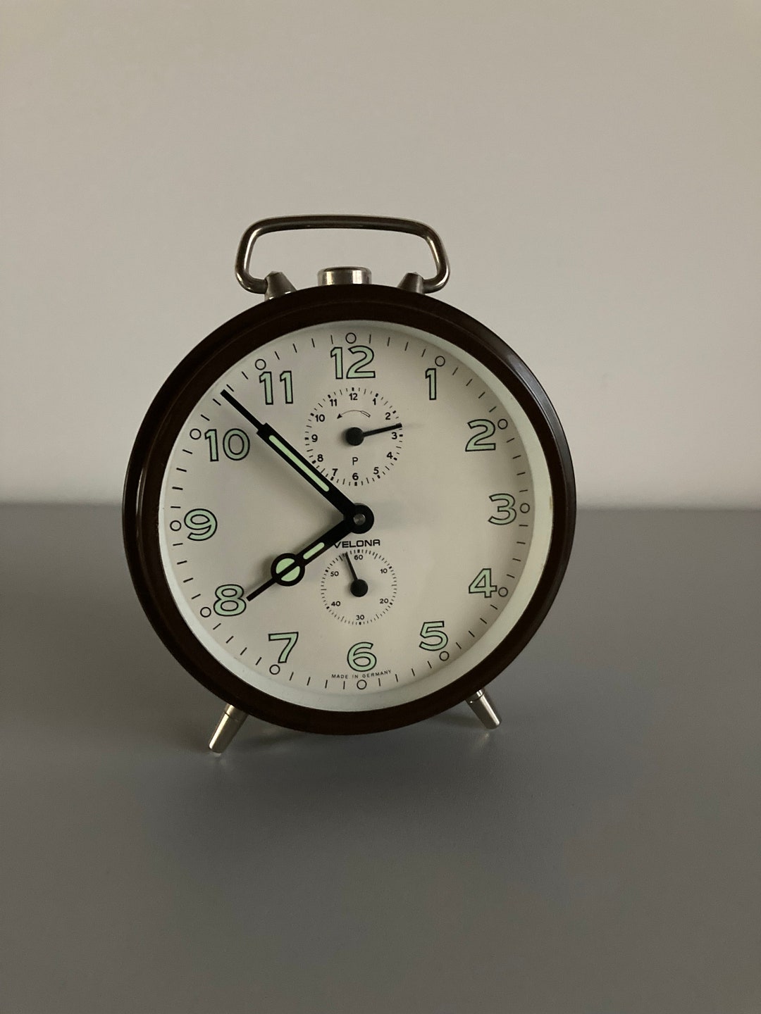 Vintage Brown Alarm Clock From the 1970s by the Velona Brand - Etsy