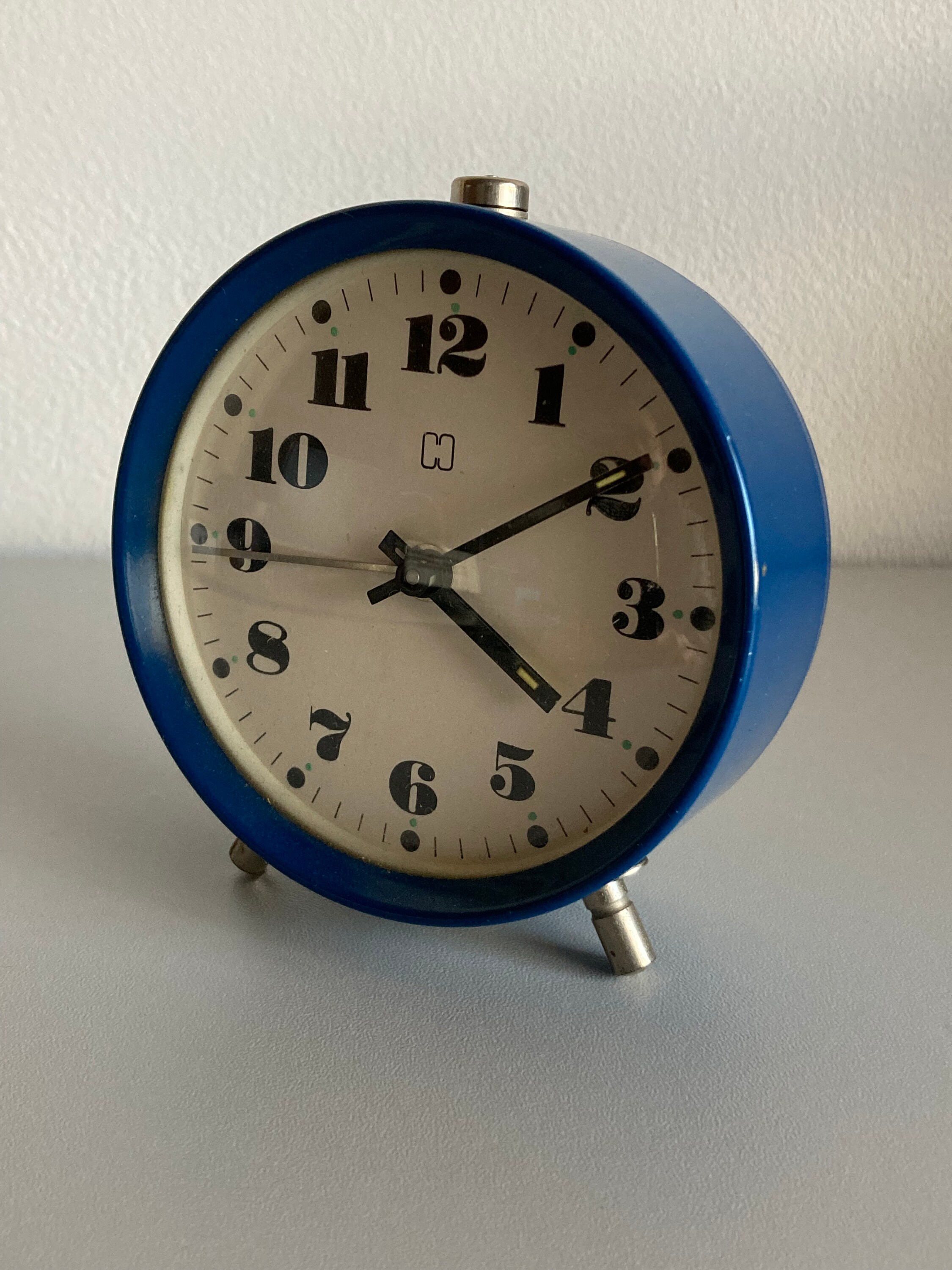Vintage Blue and White 70s Alarm Clock From Hema, Made in Germany - Etsy