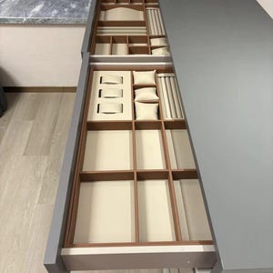 Custom PU Leather Jewelry Drawer Insert: Any Size, Any Layout - Etsy