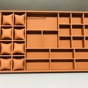 Custom PU Leather Jewelry Drawer Insert: Any Size, Any Layout - Etsy