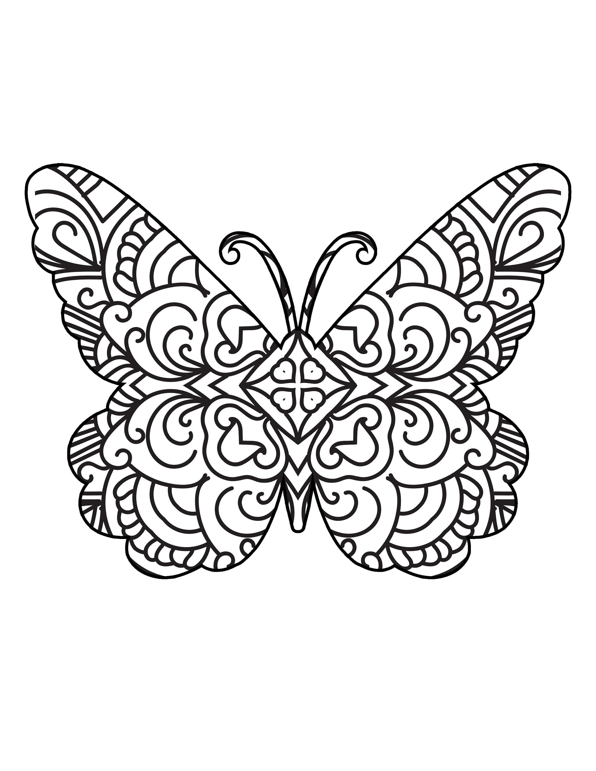 Butterfly Coloring Pages - Etsy