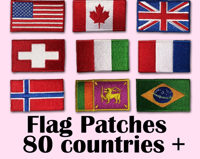 World Flag Patches, Flag Embroidery, Flag Iron On, Country Flag Patch ...