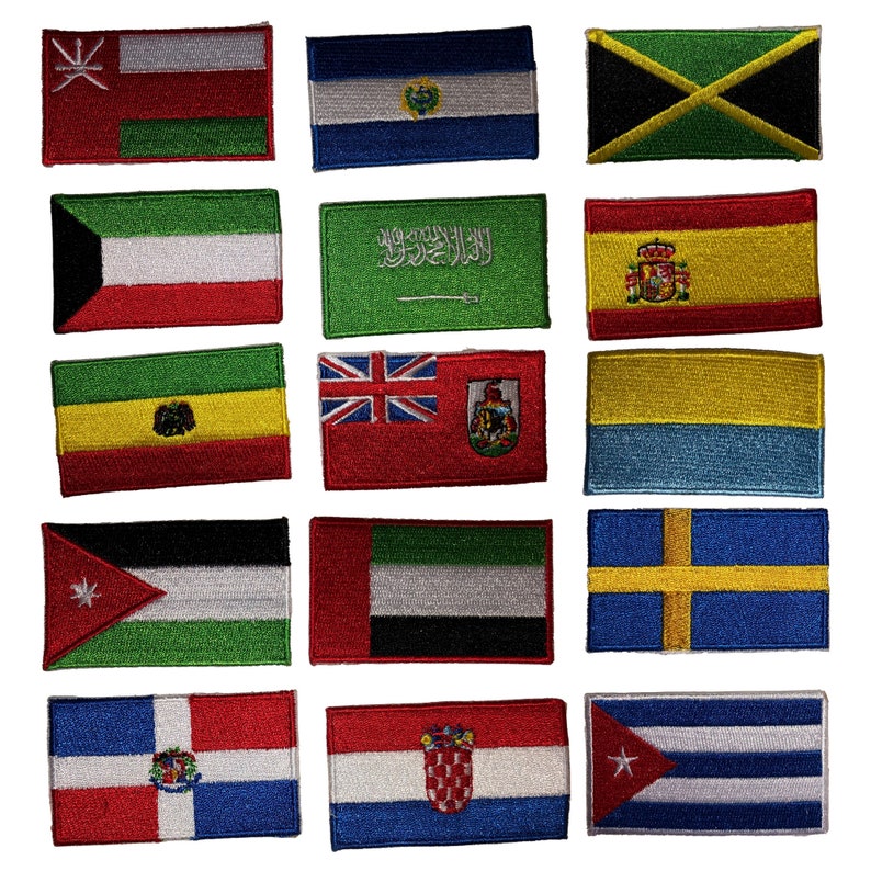 Flag Patches, Flag, Flag Embroidery, Flag Iron on Patch, Country Flag ...