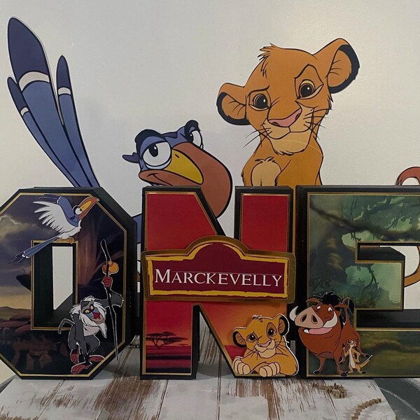 Lion King Letters - Etsy UK