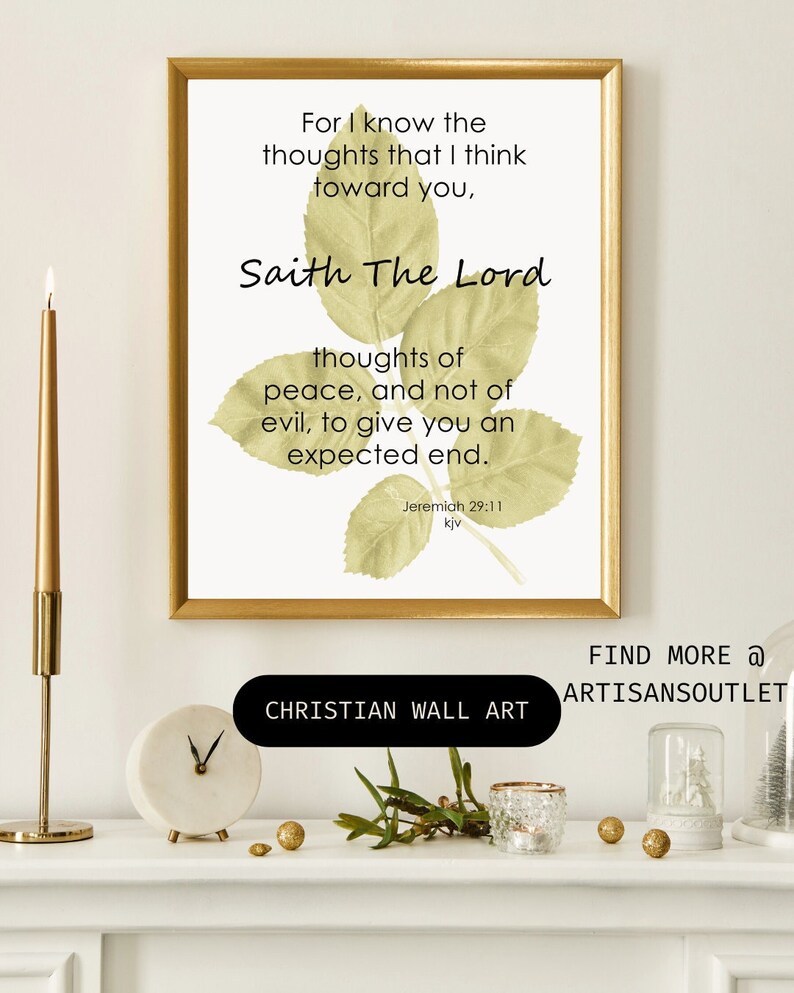 Printable Bible Verse kjv I Know the Thoughts That I Think - Etsy