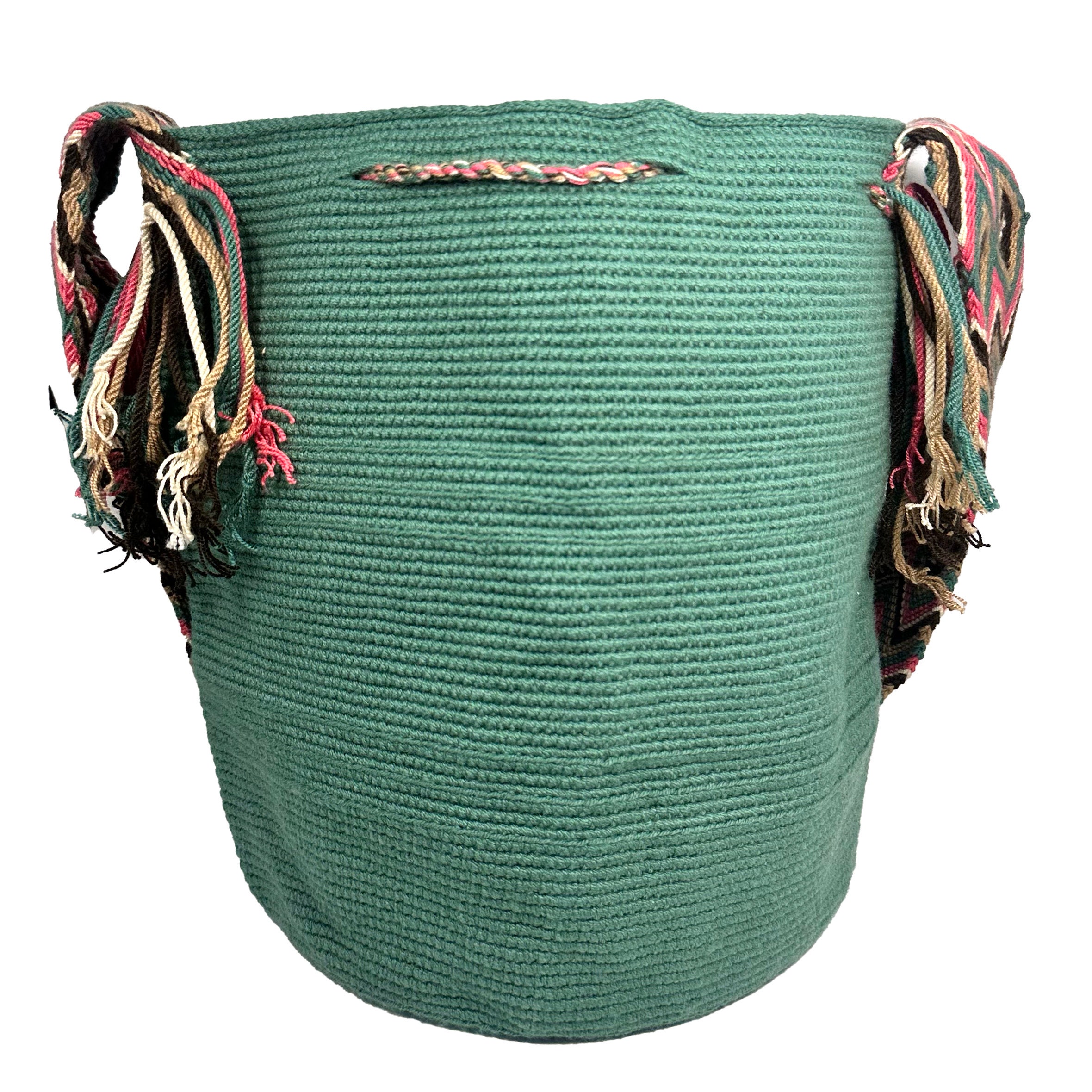 Wayuu Bag Backpack Bucket Shoulder Colombian Green & Multicolor NEW ...