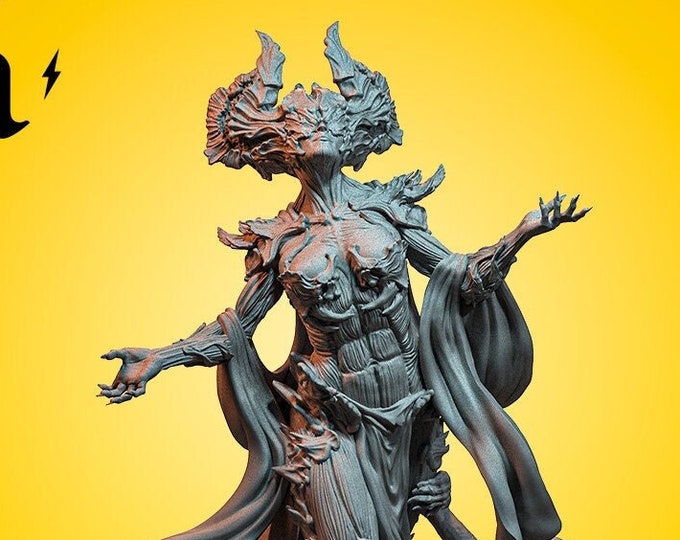 Lady of Death Necromancer Miniature 28mm 32mm 75mm Scale 8K Resin 3D ...
