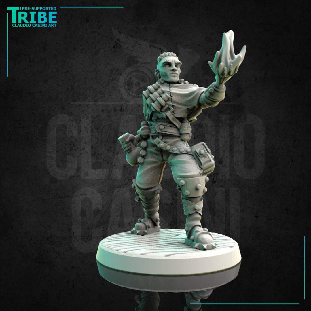 Human Elf Tiefling Orc Wizard Alchemist Miniature 28mm 32mm Scale 8K ...