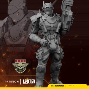 Unit9 Cyberpunk GRU and BSC unit Miniature 28mm 32mm Scale 8K Resin 3D ...