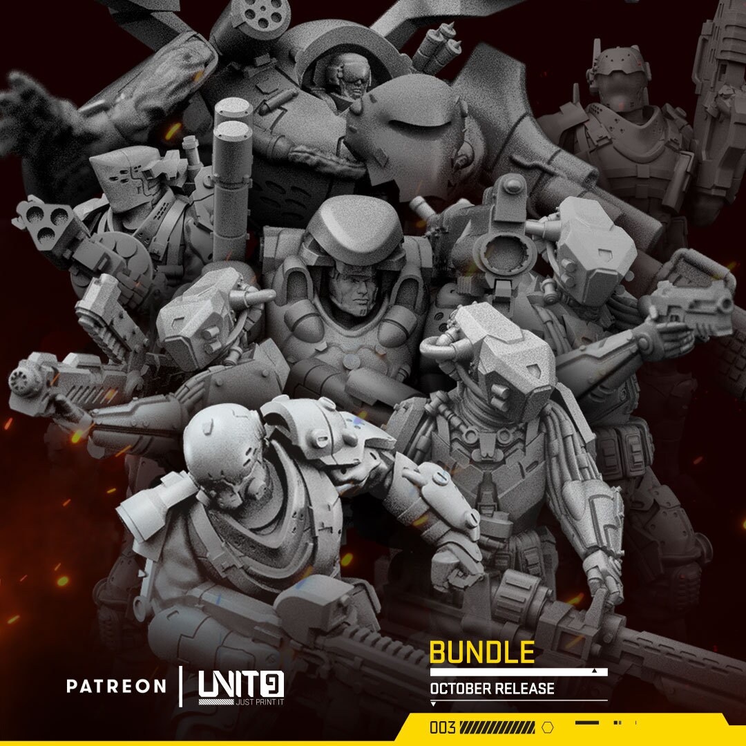 Unit9 Cyberpunk GRU and BSC unit Miniature 28mm 32mm Scale 8K Resin 3D ...