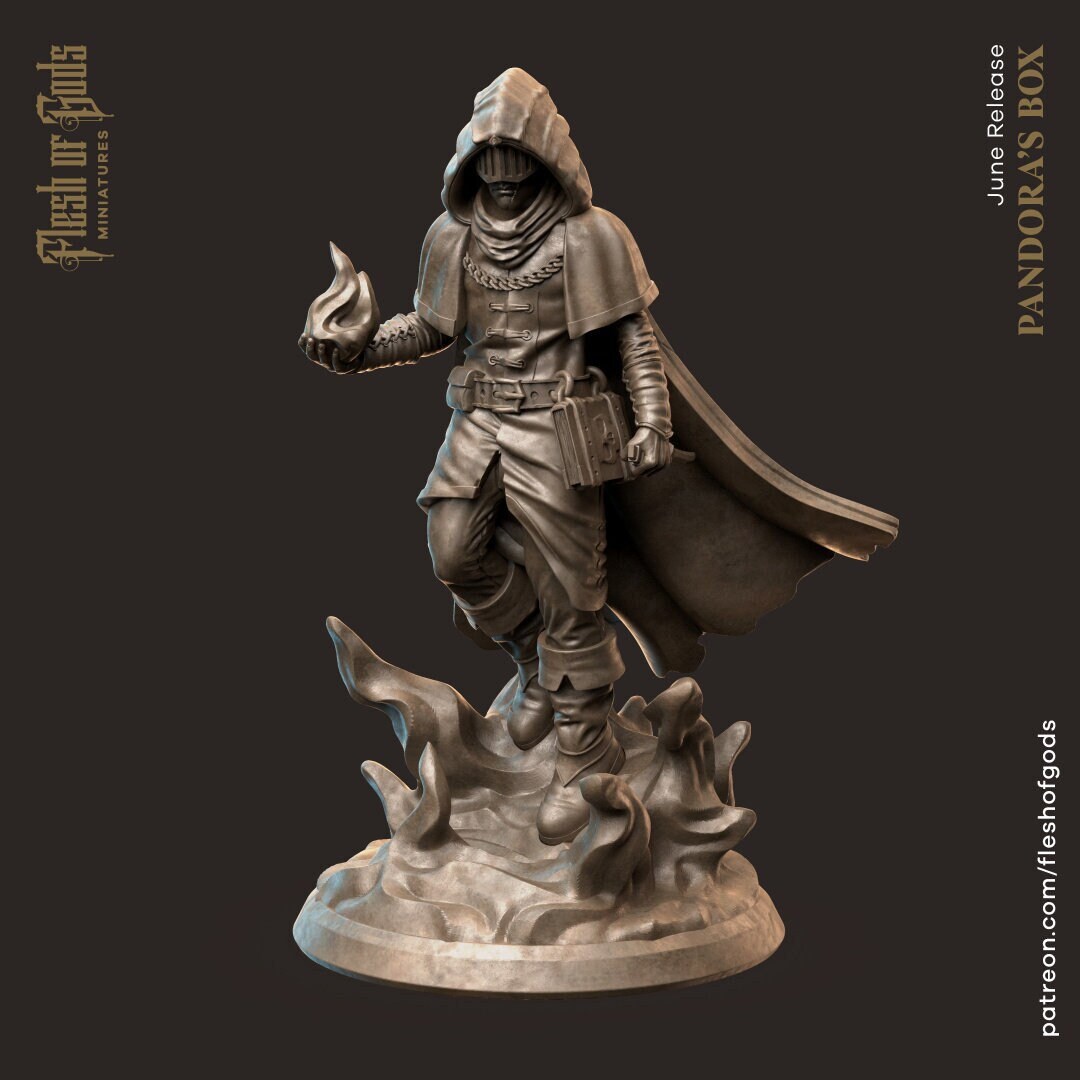 Human Wizard Sorcerer Warlock Miniature 28mm 32mm 75mm Scale - Etsy UK