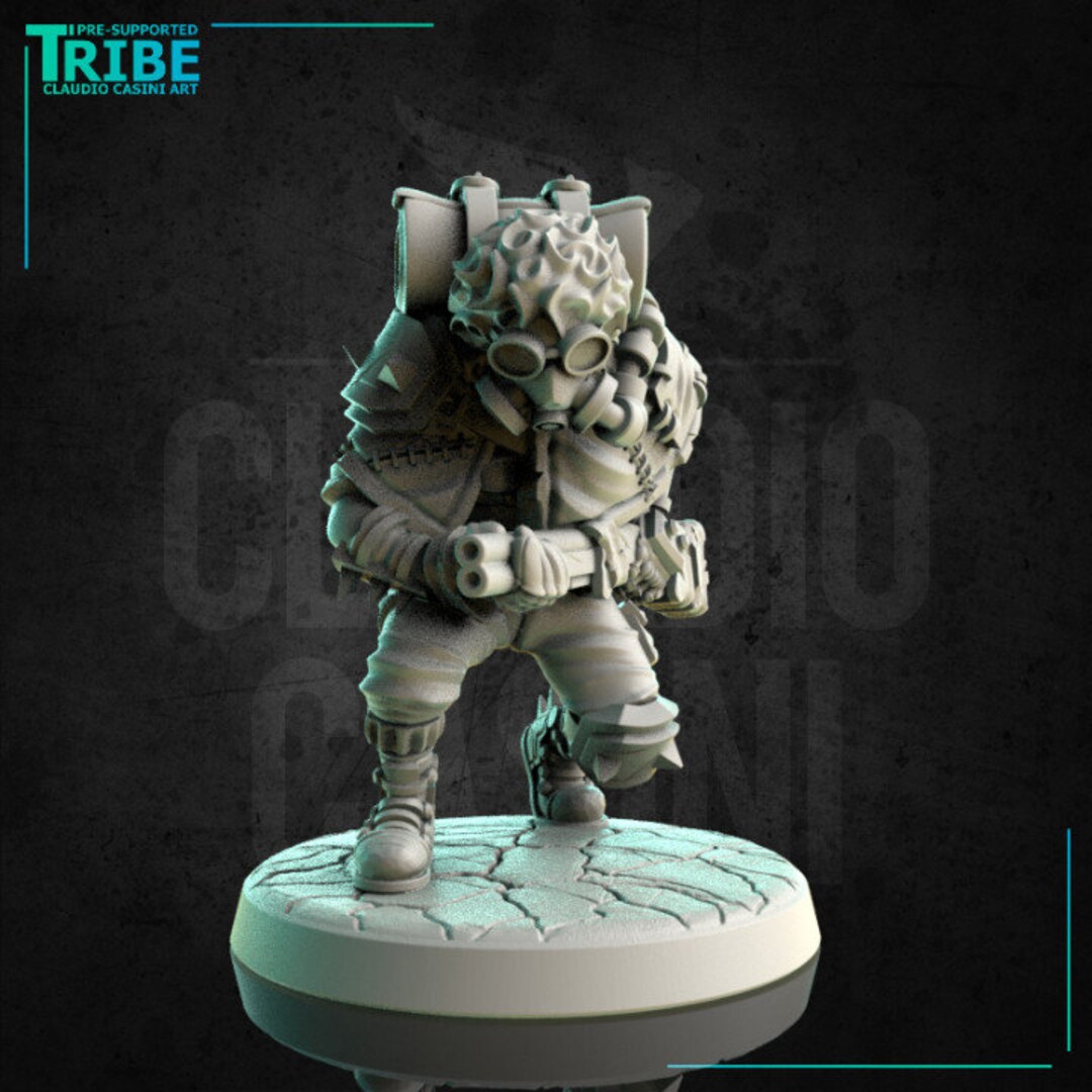 Female Hunter Mercenary Miniature 28mm 32mm 8K Resin 3D Printed ...