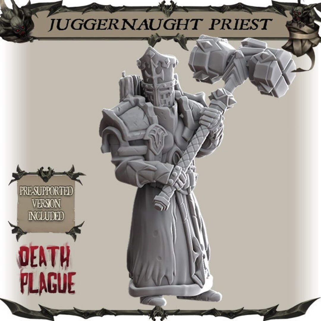 Human Male Cleric Paladin Miniature 28mm 32mm Scale 8K Resin 3D Printed ...