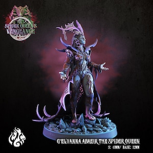 Dark Elf Drow Spider Queen Miniature 28mm 32mm Scale 8K - Etsy