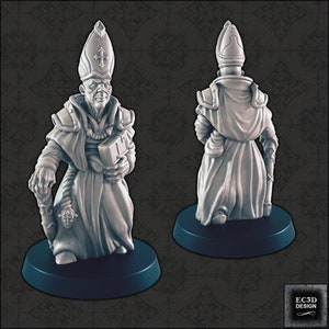 Holy Order Paladin Cleric Priest Miniature 28mm 32mm Scale 8K Resin 3D ...