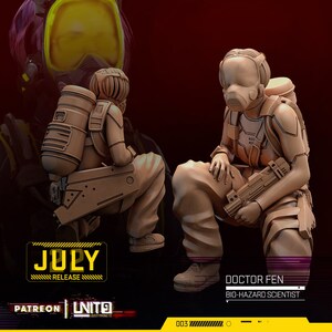 Unit9 Cyberpunk Hazmat Biohazard Unit Miniature 28mm 32mm Scale 8K ...