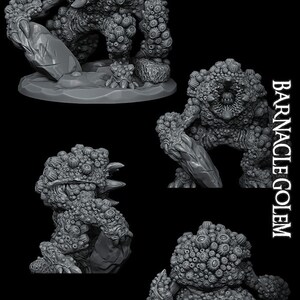 Barnacle Sea Golem Miniature 28mm 32mm Scale 8K Resin 3D - Etsy