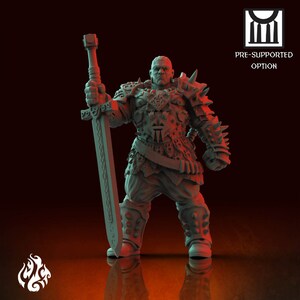 Goliath Barbarian Miniature 28mm 32mm Scale 8K Resin 3D Printed ...
