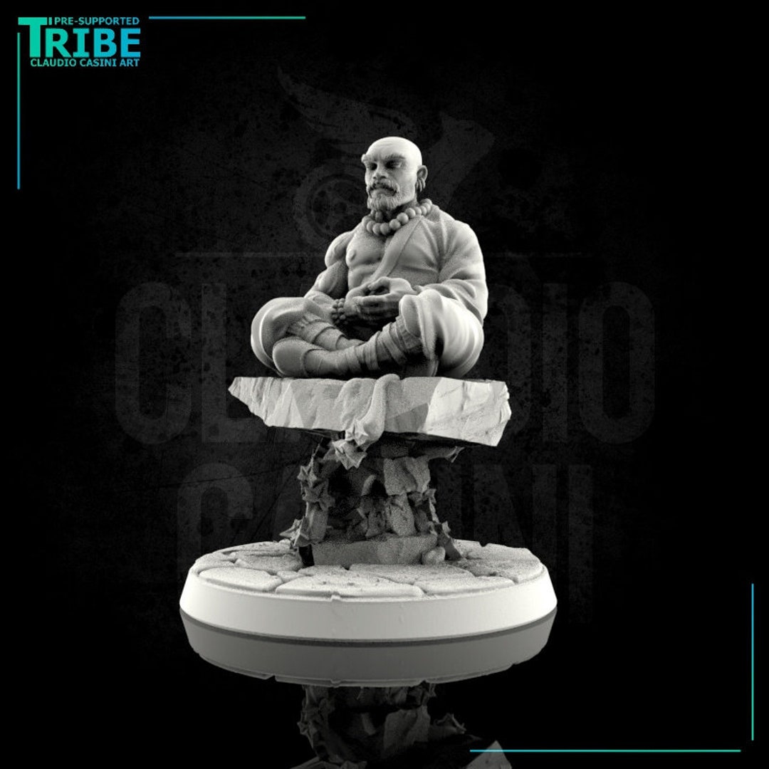 Human Elf Half Orc Tiefling Monk Miniature 28mm 32mm Scale - Etsy