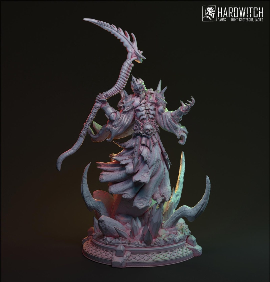 Death Knight Lich King Miniature 28mm 32mm 75mm Scale 8K Resin 3D ...