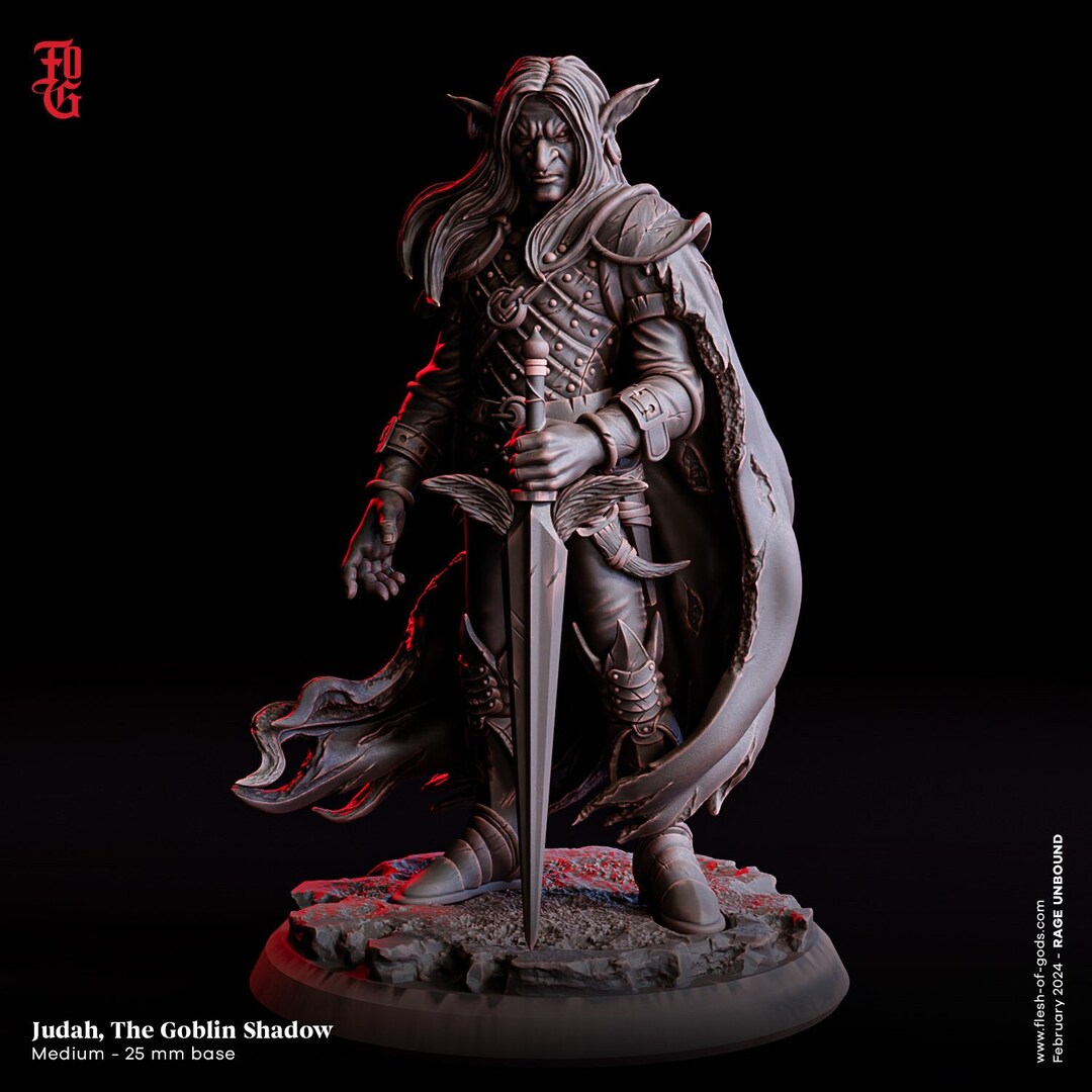 Goblin Rogue Assassin Miniature 28mm 32mm 75mm Scale 8K Resin 3D ...