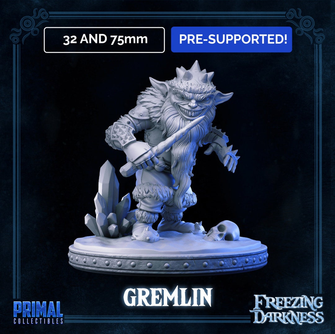 Ice Goblin Gremlin Miniature 28mm 32mm 75mm Scale 8K Resin - Etsy