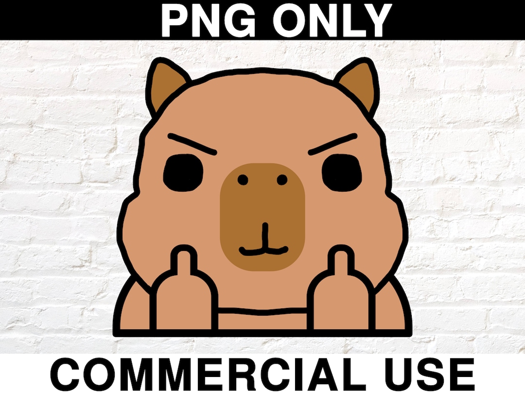 Capybara Png Cute Capybara With Middle Finger Png Files for - Etsy Ireland