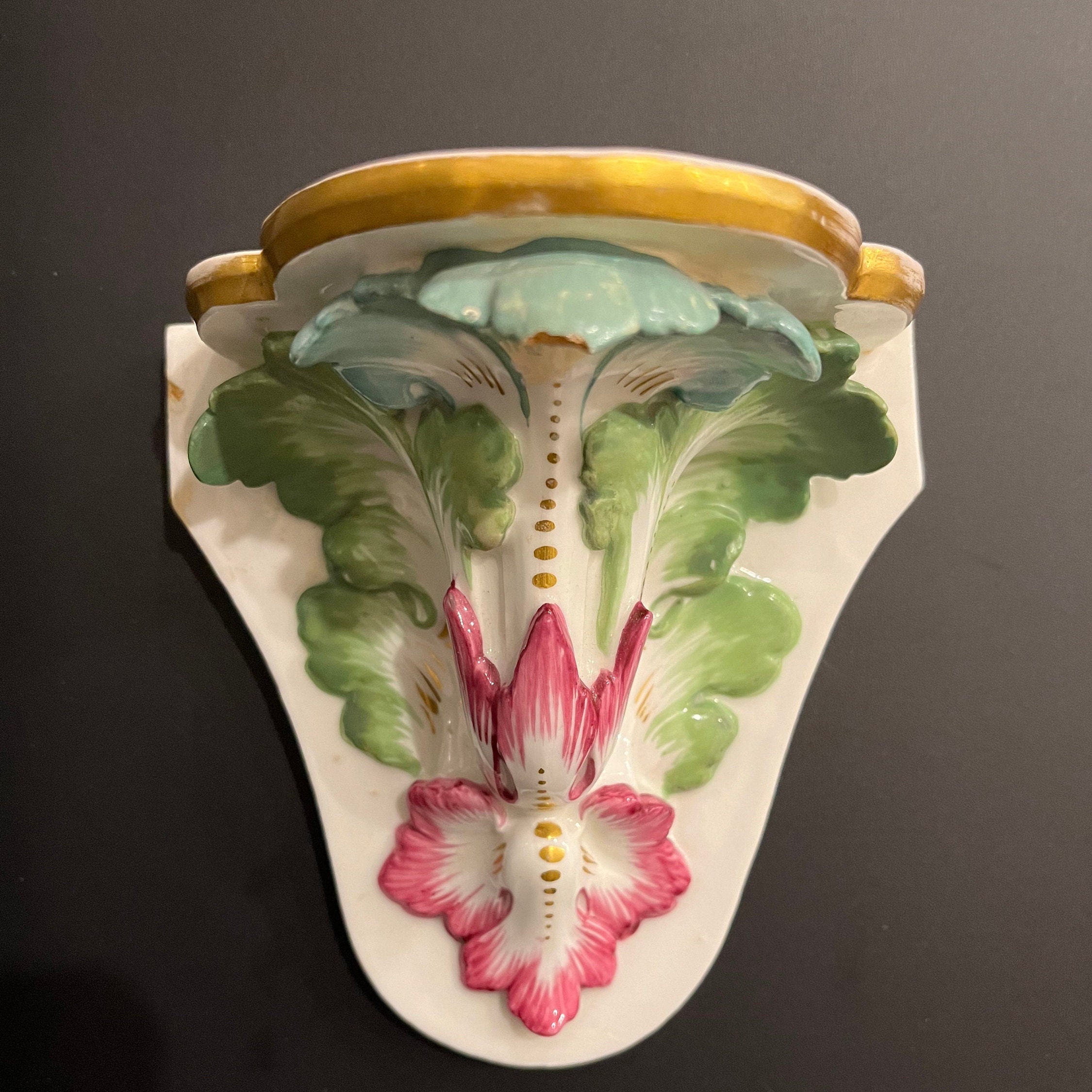 Vintage Porcelain Wall Trinket Shelf - Etsy