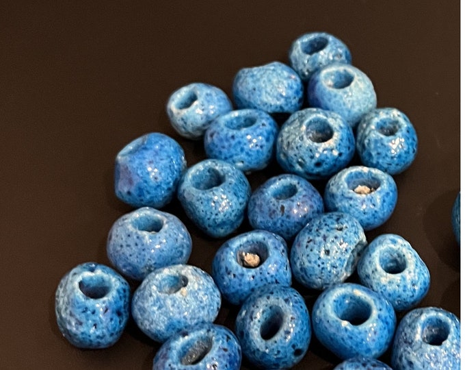 24 Turquoise Glazed Ceramic Donkey Beads - Etsy