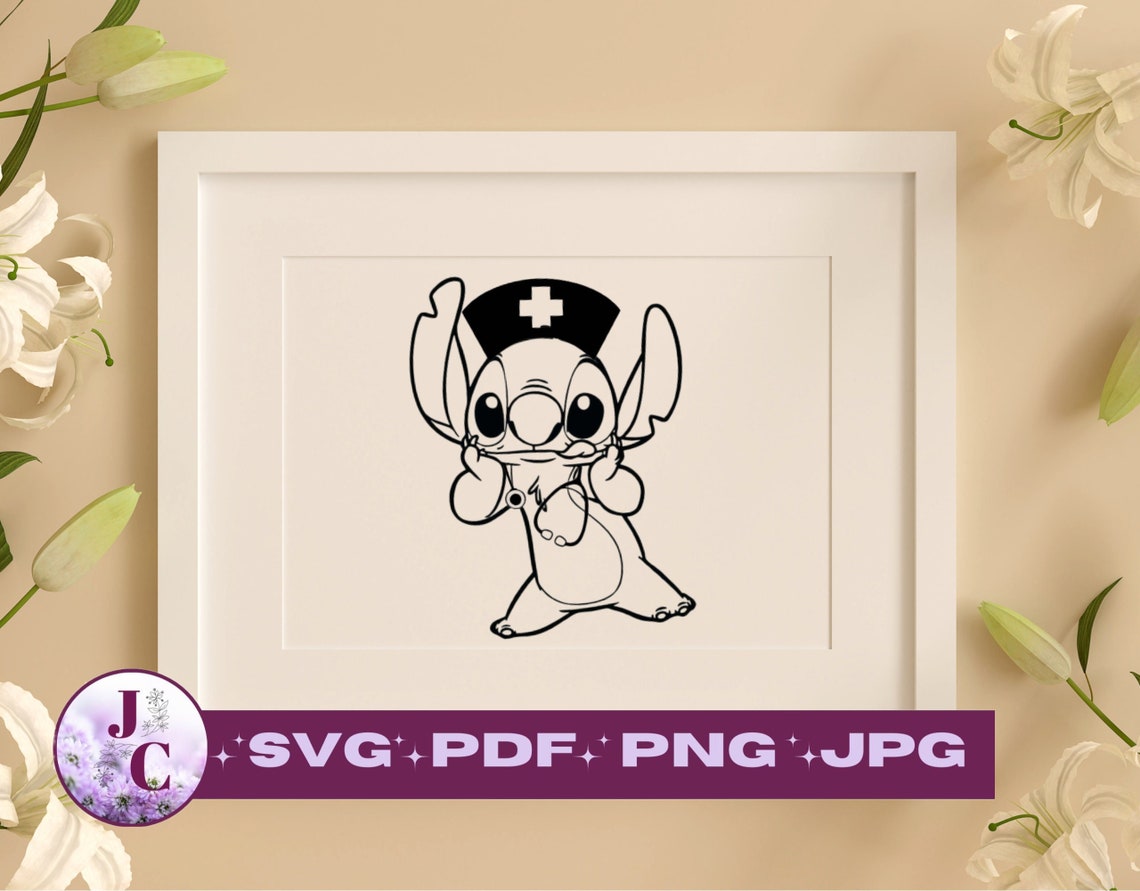 Stitch / Lilo & Stitch / Nurse SVG - Etsy