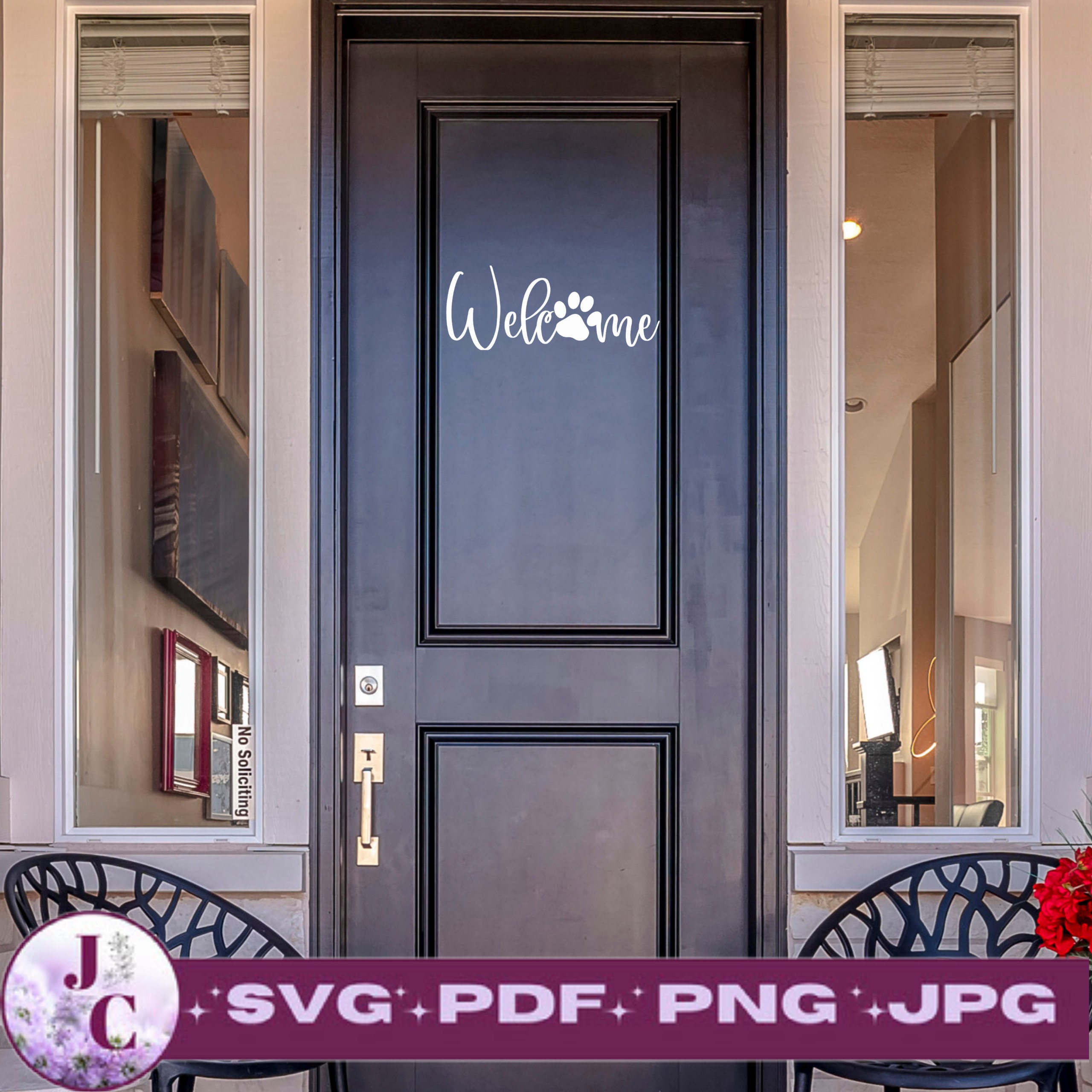 Welcome With Paw Print SVG /paw Print Welcome SVG/ Dog Welcome SVG - Etsy