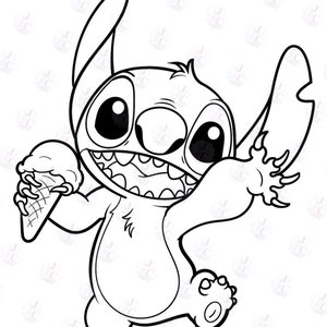 Stitch With Ice Cream Lilo And Stitch Ice Cream Stitch Svg Jpeg Png