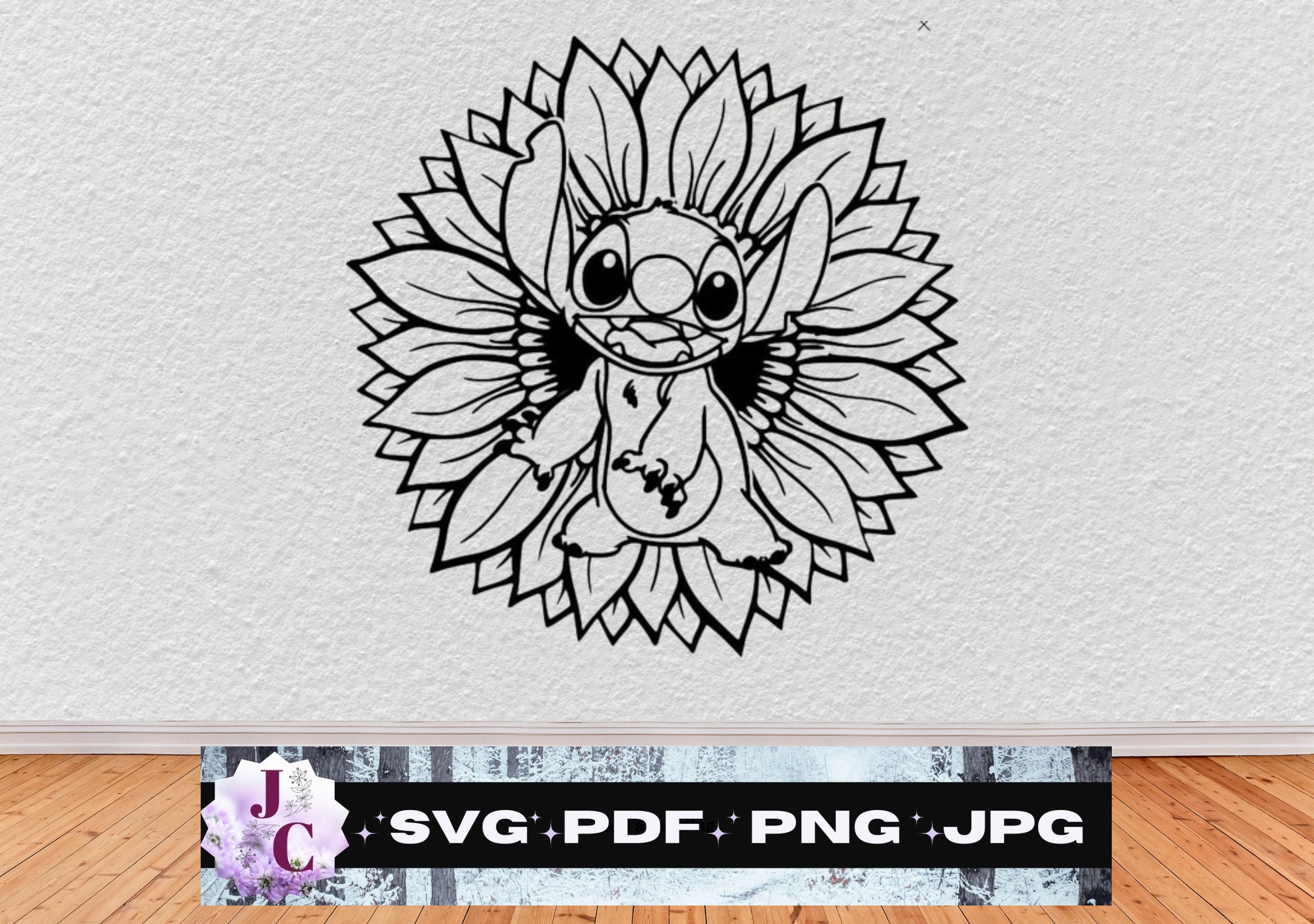 Stitch / Lilo & Stitch / Sunflower SVG - Etsy