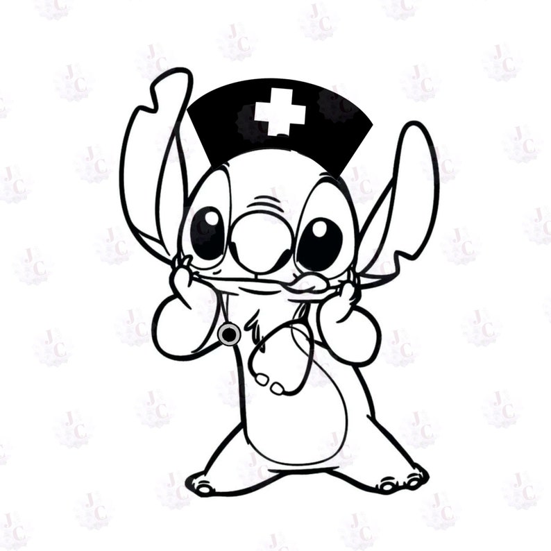 Stitch / Lilo & Stitch / Nurse SVG - Etsy