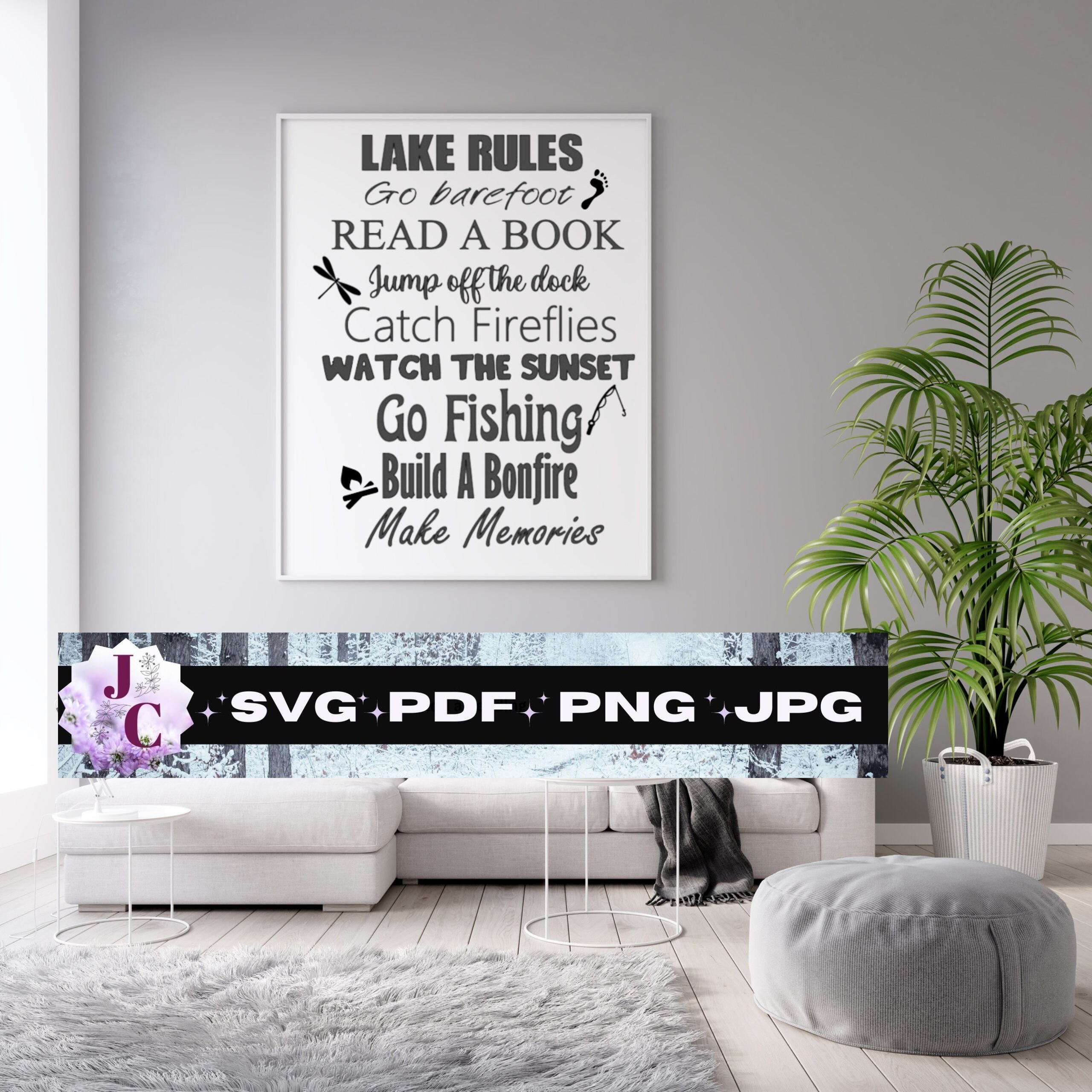 Lake House Rules / Sign / Svg / Home - Etsy