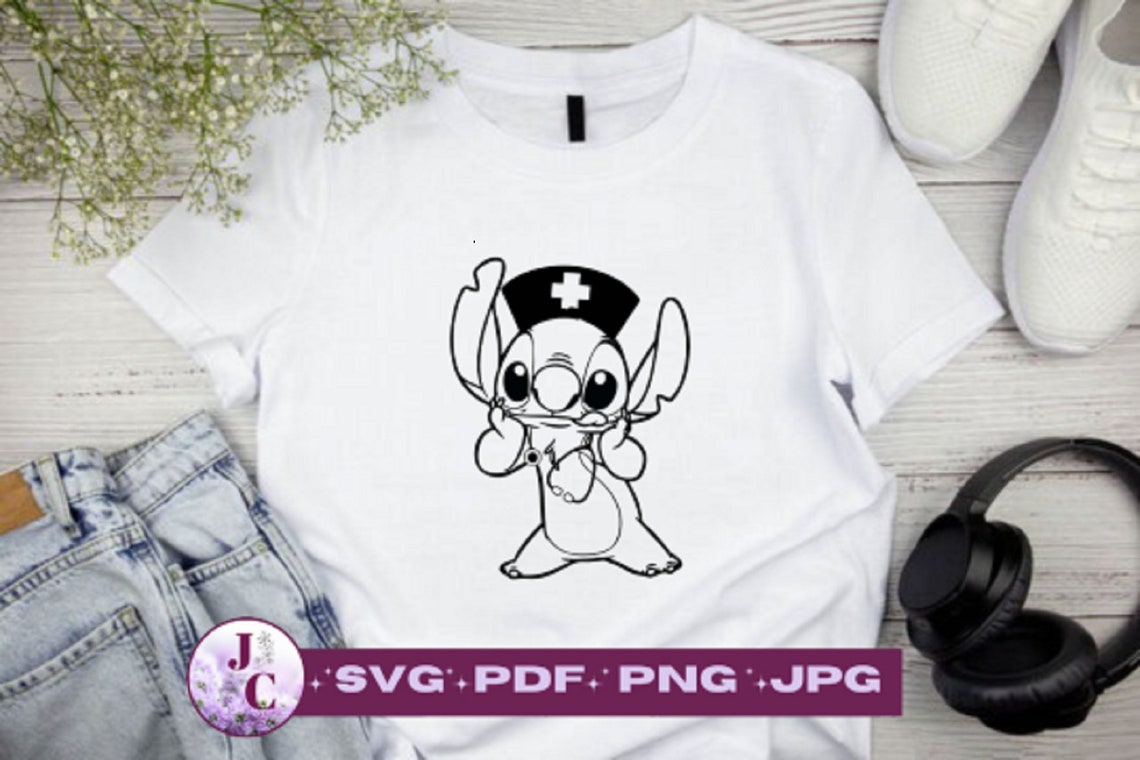 Stitch / Lilo & Stitch / Nurse SVG - Etsy