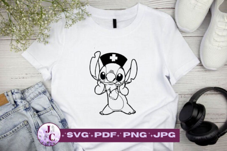 Stitch / Lilo & Stitch / Nurse SVG - Etsy