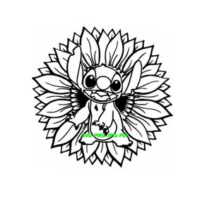 Stitch / Lilo & Stitch / Sunflower SVG - Etsy