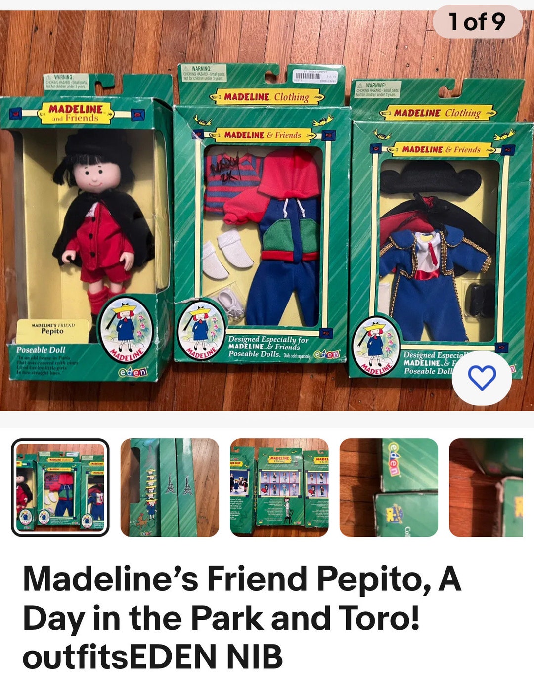 Madeline 8” Doll Friend Pepito W Toro! and Day in the Park Outfits Eden ...