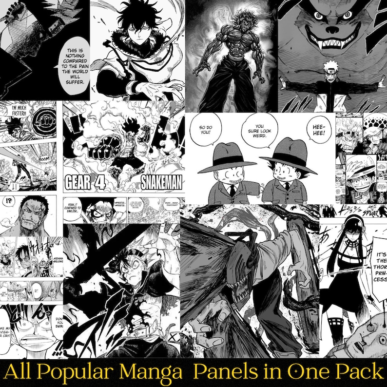 600 Anime Manga Panels Wall Kit Anime Manga Panels Manga - Etsy