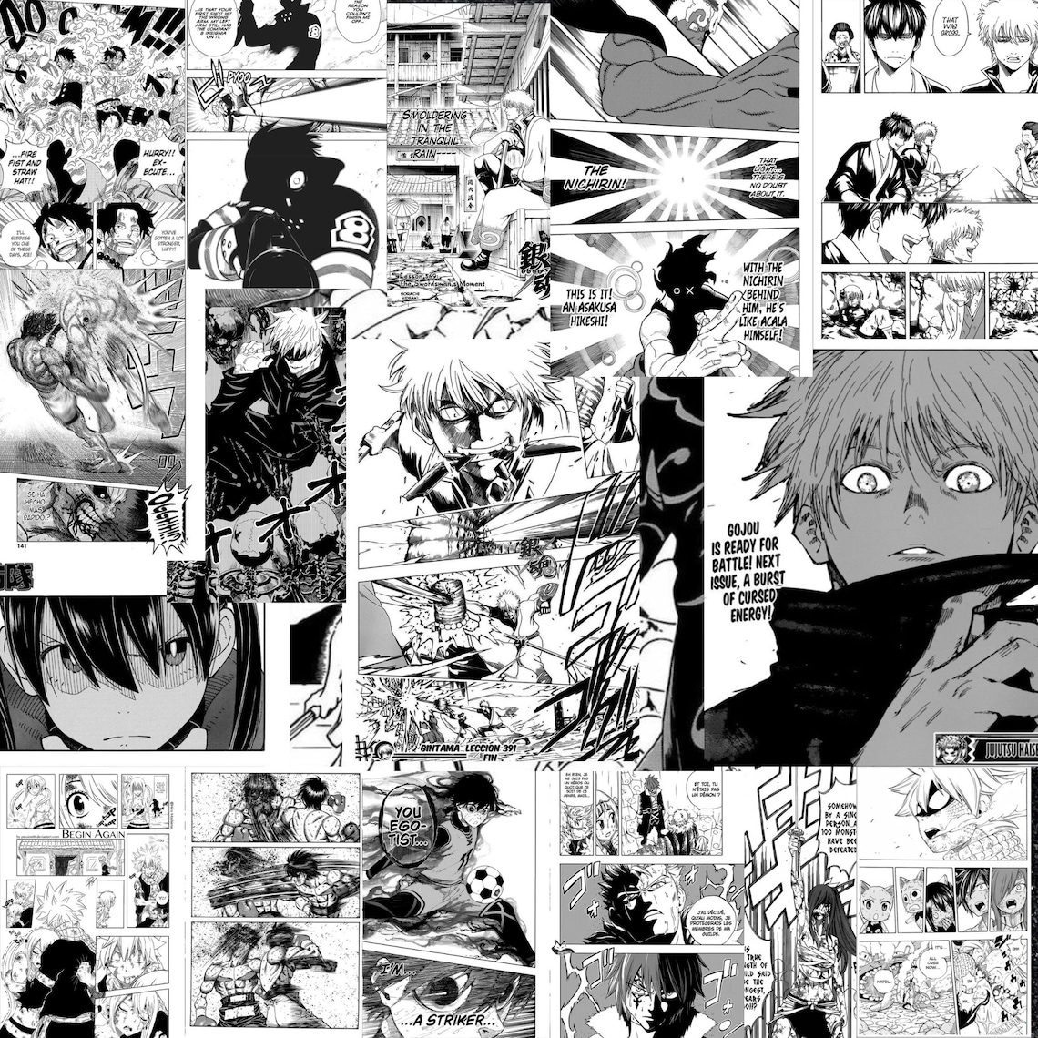 250 Anime Manga Panels Wall Kit Anime Manga Panels Manga Poster Manga ...